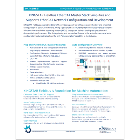 EtherCAT Datasheet - KINGSTAR
