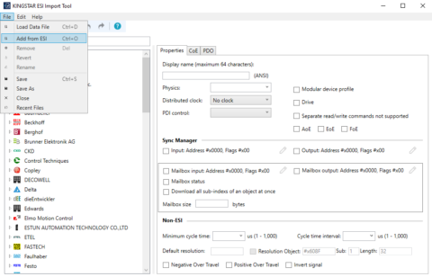 采用Windows PC的KINGSTAR EtherCAT总线主站
